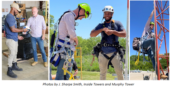 FCC’s Carr Climbs Tower with Murphy Tower Service Trainees - Inside Towers